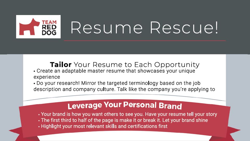 Resume Rescue! (Infographic) - Team Red Dog | www.teamreddog.com